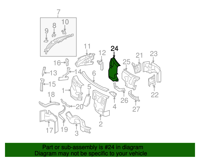 2008-2014 Mercedes-Benz Cowl Insulator 204-682-62-28 | MB OEM Parts