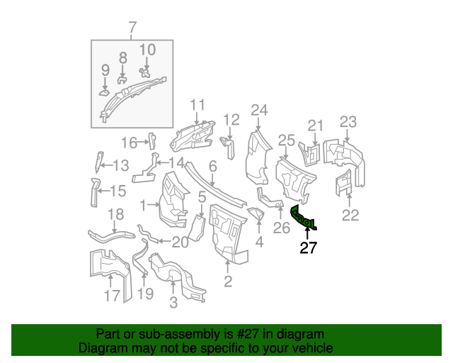 204-682-11-28 - Cowl Insulator 2008-2012 Mercedes-Benz | Mercedes-Benz ...