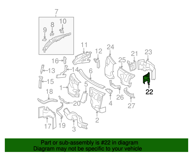 204-682-03-60 - Cowl Insulator 2008-2014 Mercedes-Benz ...