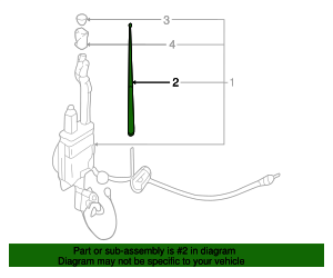 MR515821 Antenna Mast 2001-2006 Mitsubishi Montero | Mitsubishi Factory ...