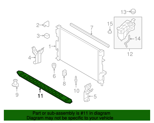 2007-2018 Volvo Radiator Lower Bracket 31368100 | TascaParts.com