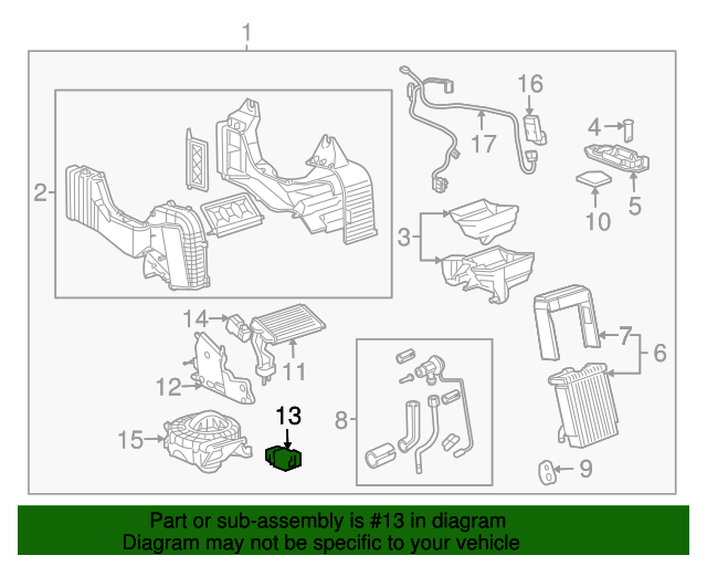 88892975 - Temperature Mode Valve Actuator Assembly 2002-2006 GM ...