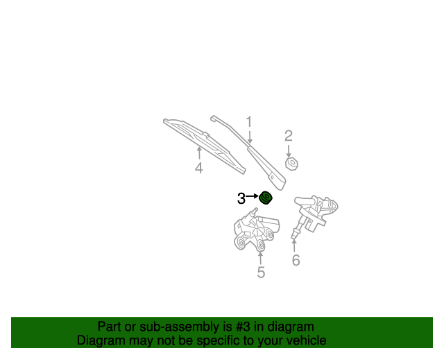 000-998-11-05 - Wiper Arm Grommet 2005-2009 Mercedes-Benz | Mercedes ...