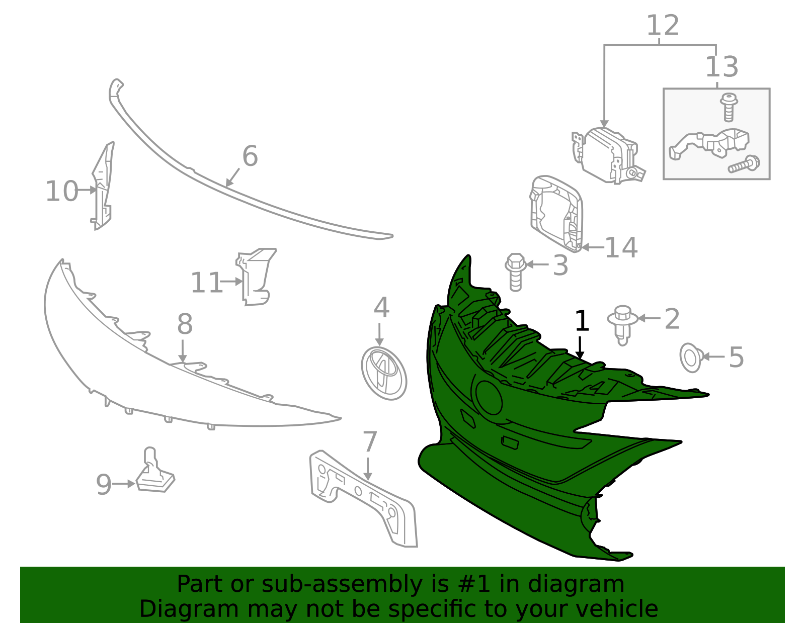 2017-2020 Toyota Prius Prime Grille Assembly 53101-47052 | AutoNation ...