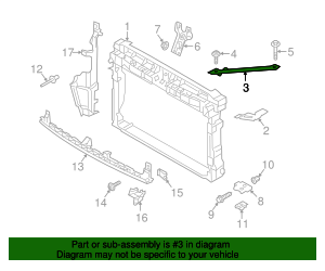 2015-2021 Volkswagen Radiator Support Panel Brace 5GM-805-932 ...