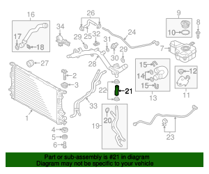4H0-121-101-AB - Upper Hose 2013-2017 Audi A8 Quattro | Audi OEM Parts