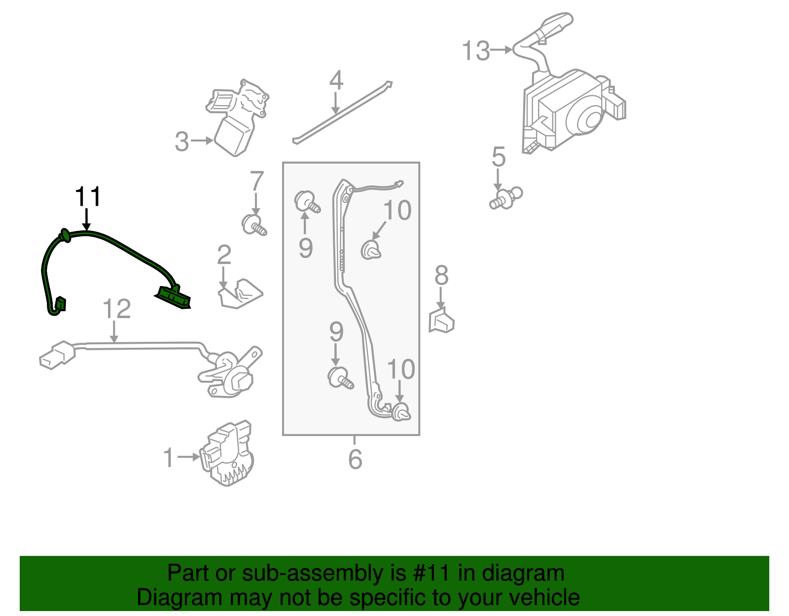 2021-2024 Nissan Armada Release Switch 25380-6JF0A | Team Nissan Inc.