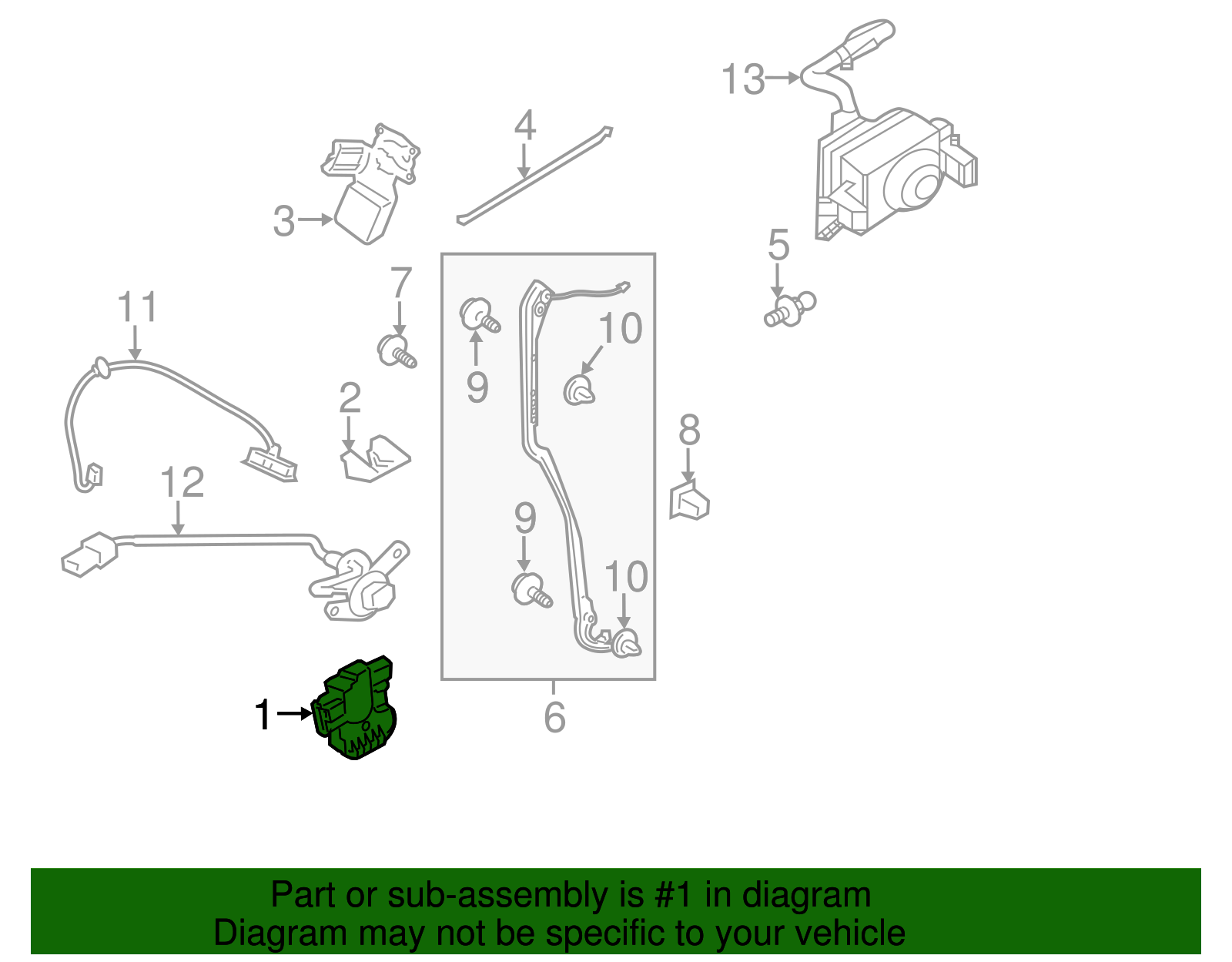 2017-2024 Nissan Armada Lock Actuator 90500-6JF0A | My Nissan Part