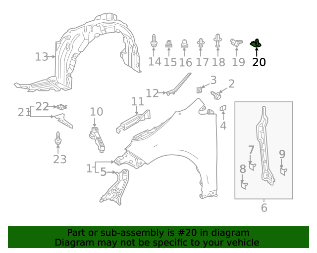 47749-02020 - Clip, Pin Hold 2018-2024 Toyota | Ourisman Toyota Parts