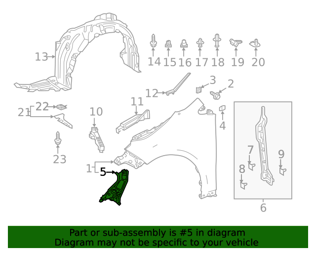 53831-12360 - Fender Bracket - 2019-2024 Toyota Corolla | OEM Genuine ...