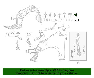 2018-2024 Toyota Clip, Pin Hold 47749-02020 | Toyota Parts Center