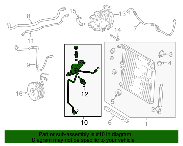 2017-2022 Toyota 4Runner A/C Pipe 88710-60B10 | Toyota Parts Center