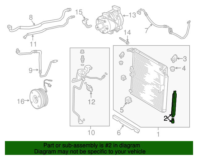 88474-17010 - A/C Receiver Drier - 2003-2024 Toyota | OEM Genuine ...