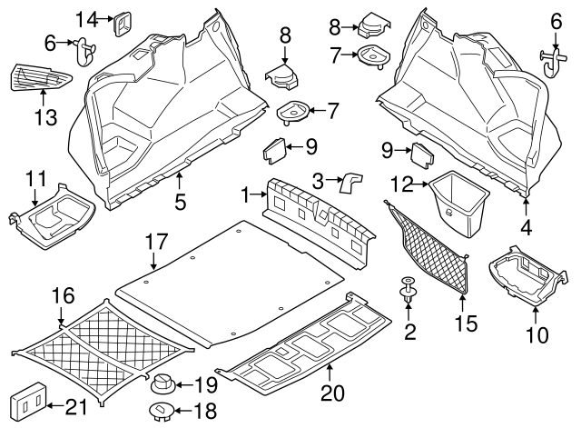 51-47-7-296-049 - Trunk Side Trim 2015-2021 BMW | AutoNationParts.com