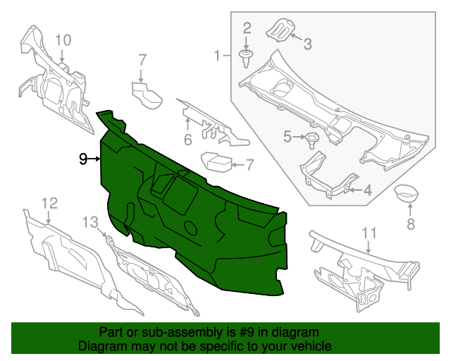 2012-2019 Land Rover Range Rover Evoque Insulator LR071299 ...