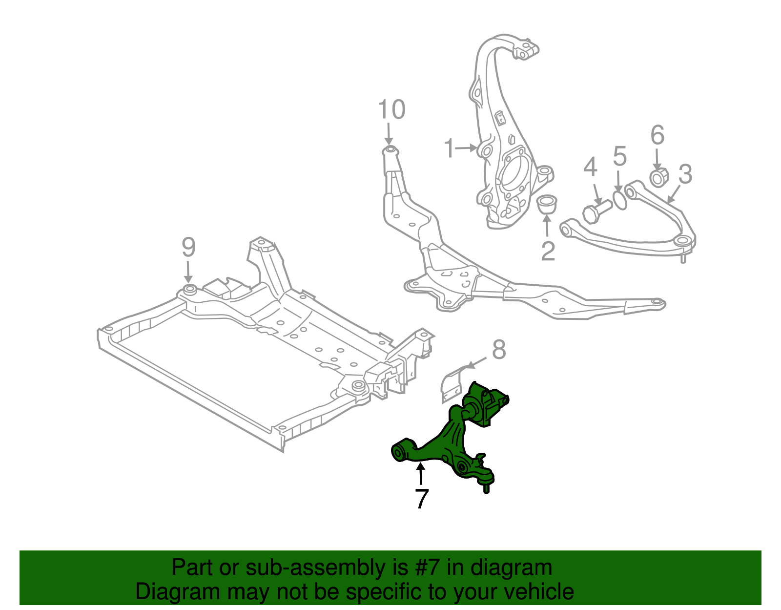 2008-2010 Infiniti Lower Control Arm 54500-EJ72A | Faulkner Infiniti of ...