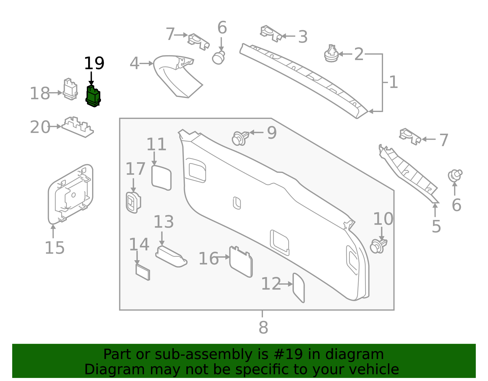 2019-2024 Subaru Forester Lift Gate Switch 83385SJ010 | Retail ...