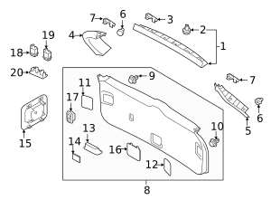94320SJ010VH - Lower Gate Trim - 2019-2021 Subaru Forester | World OEM ...