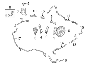 53734-TK8-A01 - Hose Power Steering Return - 2011-2017 Honda Odyssey ...