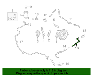 53734-TK8-A01 - Hose Power Steering Return - 2011-2017 Honda Odyssey ...