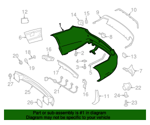 Mercedes-Benz OEM Bumper Cover Part# 207-885-81-25-9999 | OEM Vehicle Parts