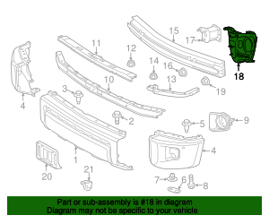 52142-0C020 - Bumper Cover Reinforcement (Left, Front) - 2014-2021 ...