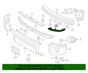 52537-0C030 - Bumper Cover Bracket 2014-2021 Toyota Tundra ...