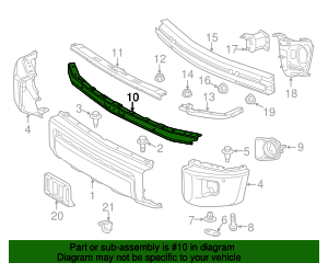 52114-0C030 - Bumper Cover Support Rail (Front) - 2014-2020 Toyota ...