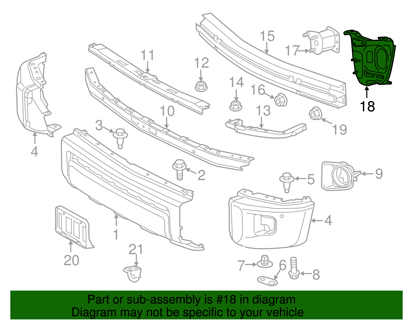 52142-0C020 - Bumper Cover Reinforcement 2014-2021 Toyota Tundra ...