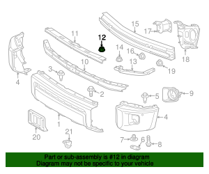 2014-2023 Toyota Upper Retainer Nut 90182-A0022 | Toyota Parts Center
