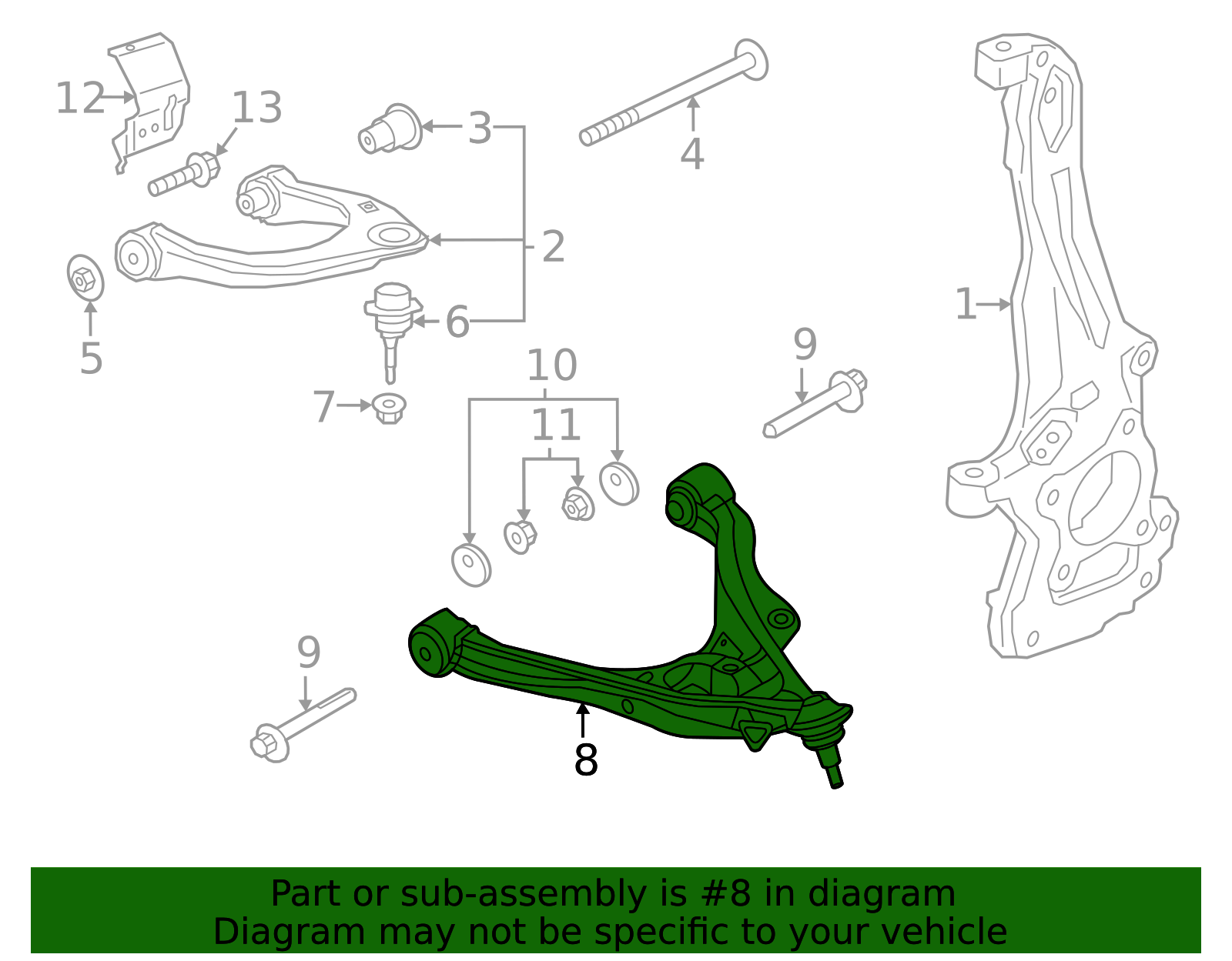 2021-2024 Ford Bronco Lower Control Arm MB3Z-3079-N | Varsity Ford