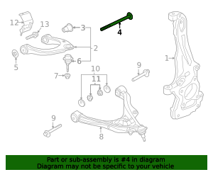 W720642-S439 - Bushing Mount Bolt 2021-2024 Ford | Big 3 Auto Parts