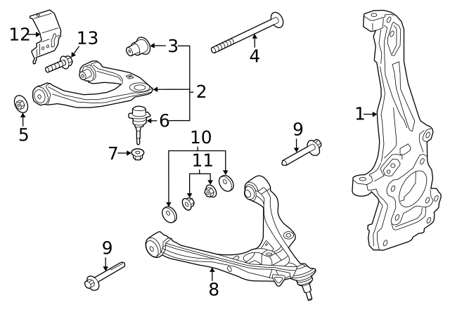 2021-2023 Ford Bronco Lower Control Arm MB3Z-3079-N | Karl Kustoms OEM ...