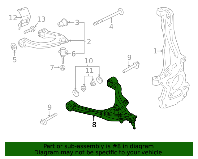 2021-2023 Ford Bronco Lower Control Arm MB3Z-3079-N | Karl Kustoms OEM ...