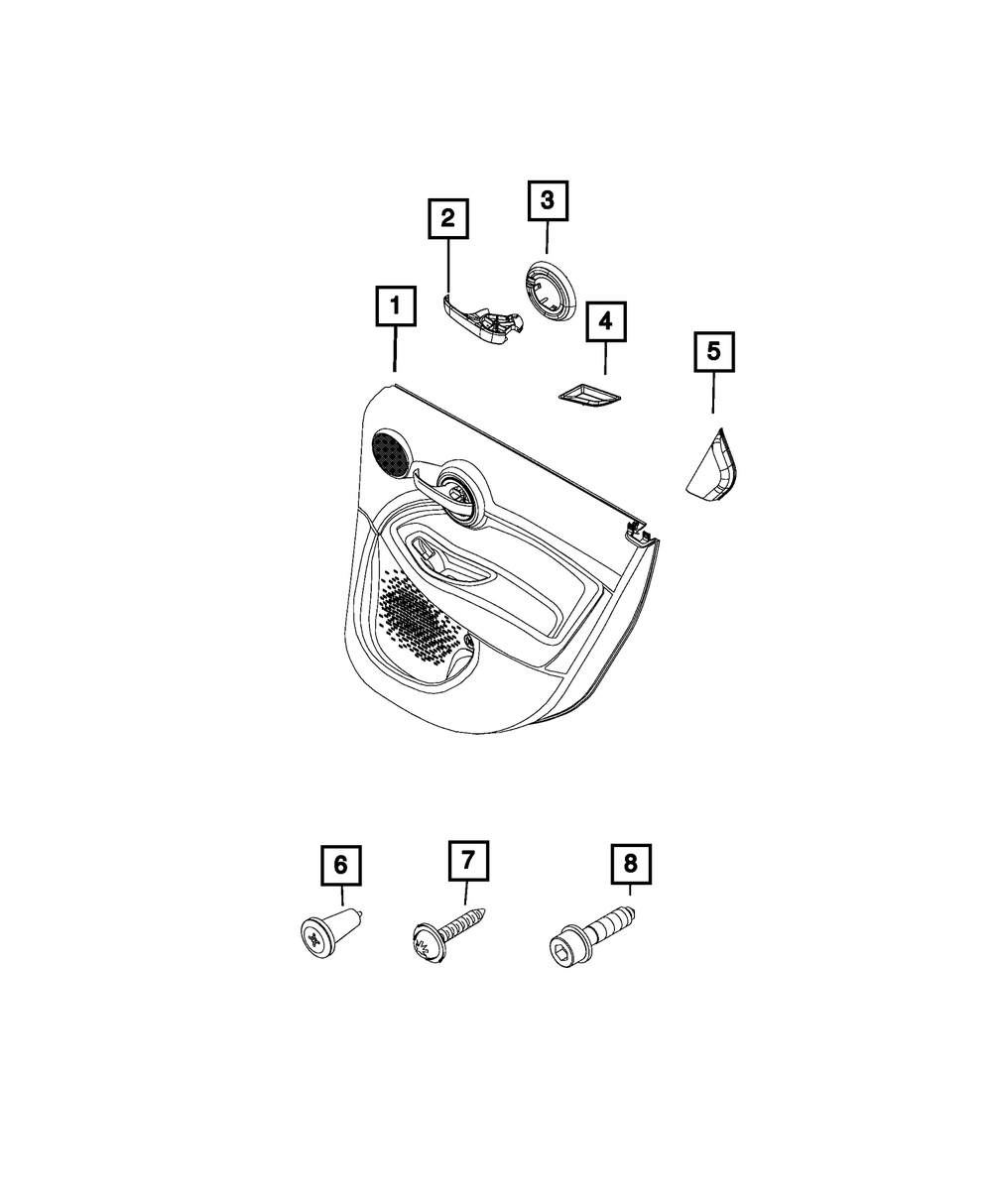 2016-2022 Fiat 500X Pull Cup Mat, Right 6AU52LXHAA | Mopar eStore