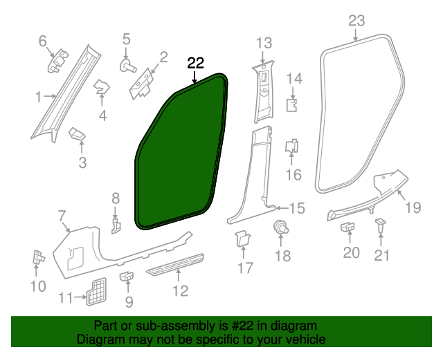 253-697-01-00-9G44 - Body Weather-Strip 2017-2020 Mercedes-Benz ...