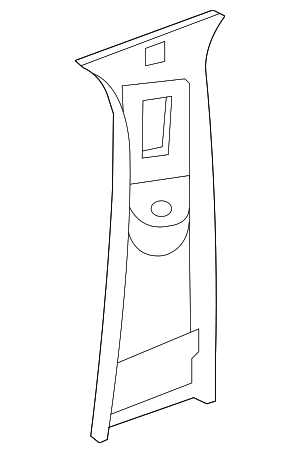 253-690-45-00-9F93 - Upper Center Pillar Trim 2017-2020 Mercedes-Benz ...