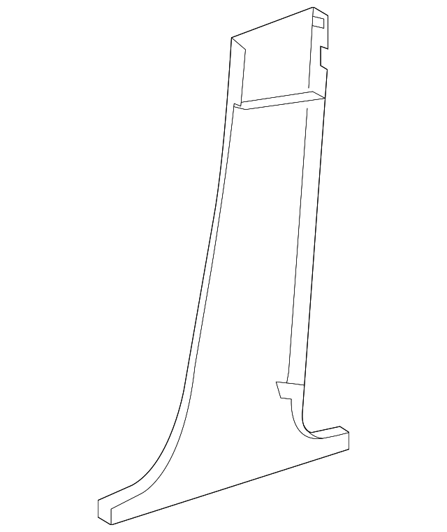 253-690-06-25-9051 - Lower Center Pillar Trim 2016-2022 Mercedes-Benz ...