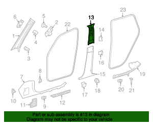 253-690-14-25-9F93 - Door Pillar Post Trim Set 2016-2022 Mercedes-Benz ...