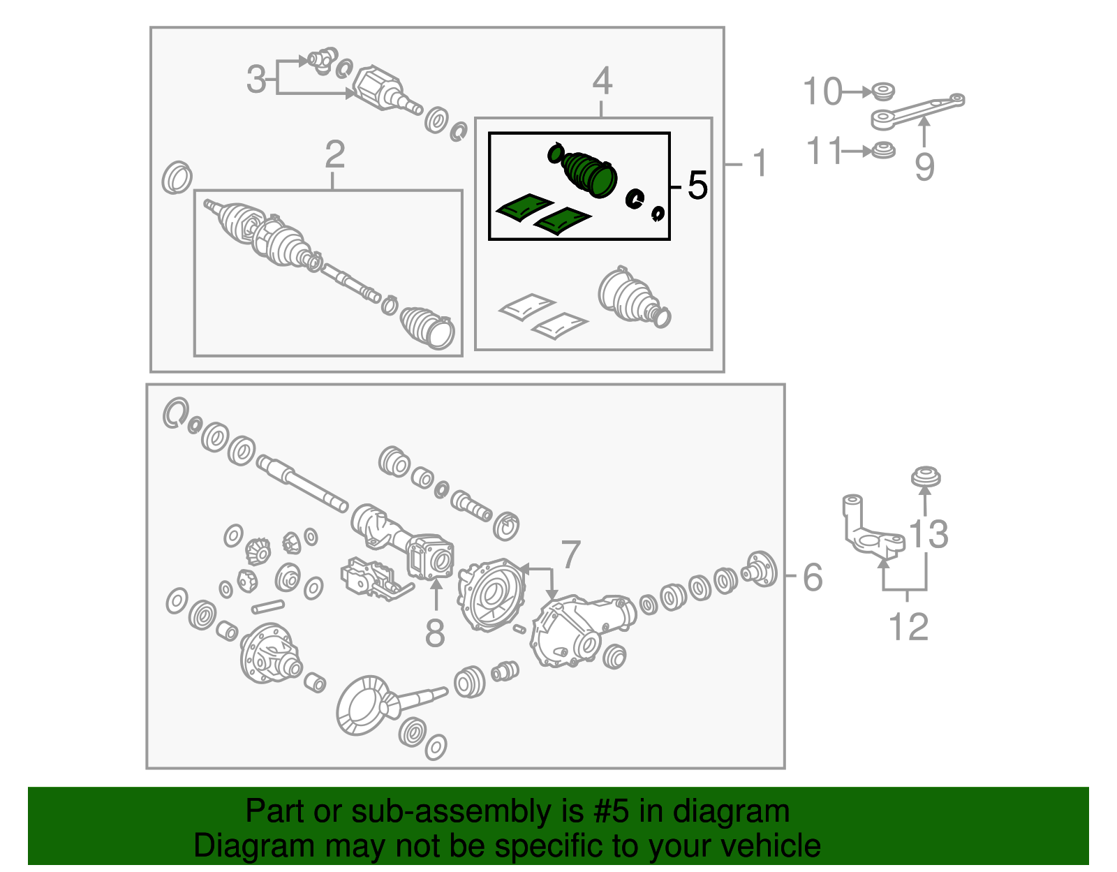 2005-2023 Toyota Tacoma Inner Boot 04438-04050 | Toyota Parts Center