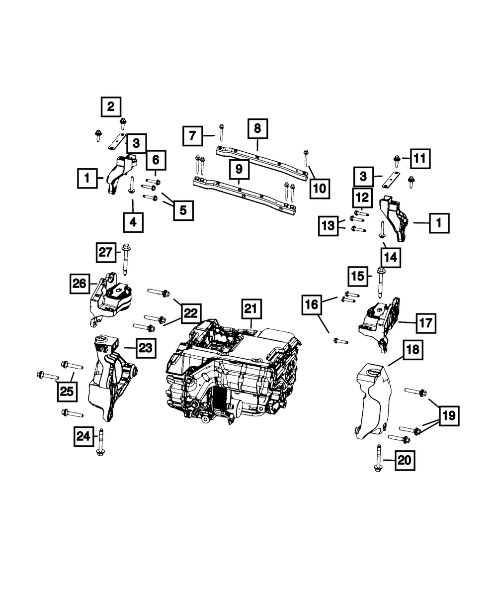 2024 Dodge Charger Daytona Cross-Member Bracket 68590136AA | My Mopar Parts