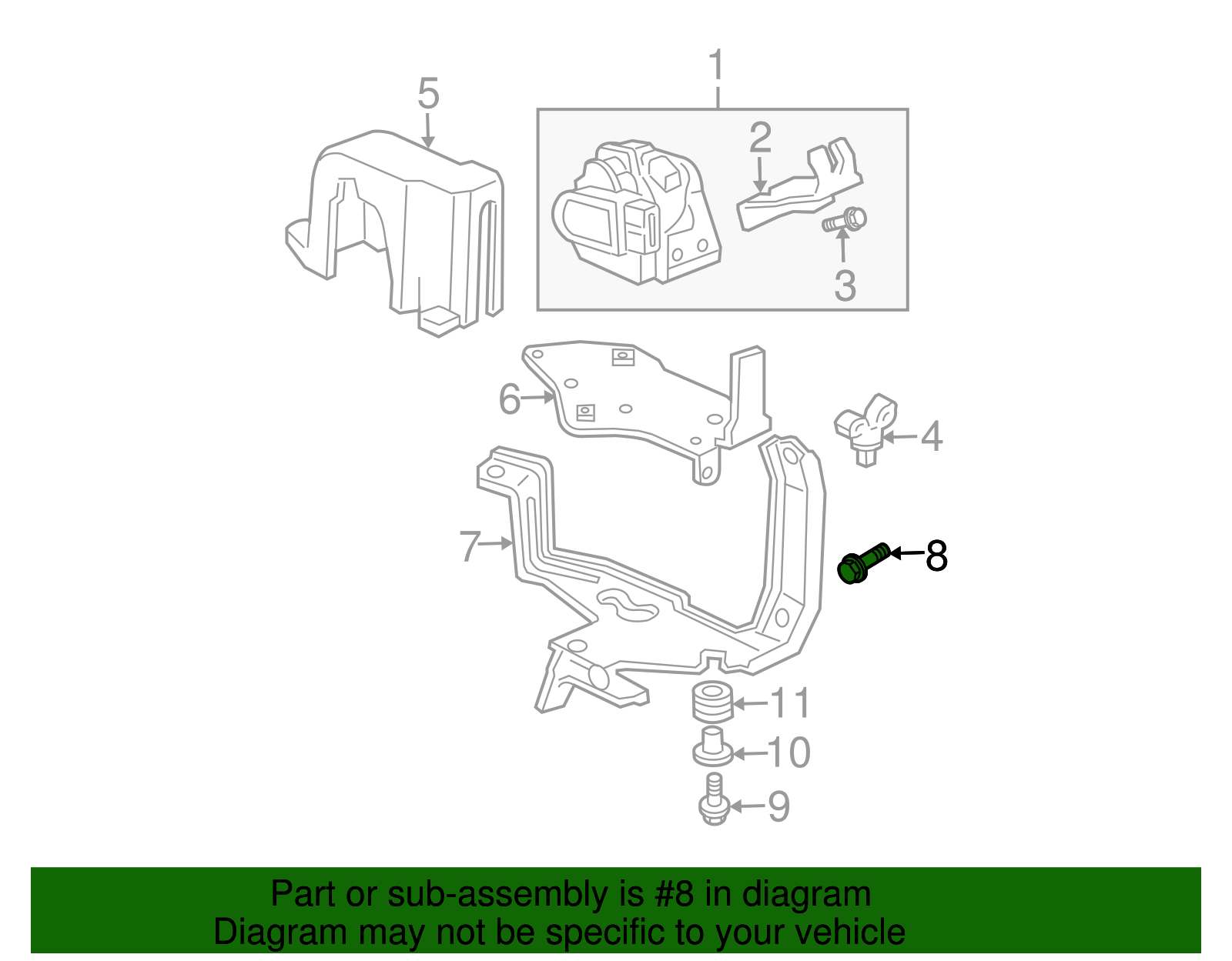 2002-2025 Acura Mount Bracket Bolt 95701-06012-08 | OEM Parts Online