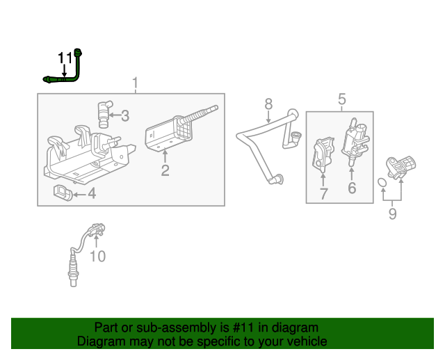 2011-2017 GM Heated Oxygen Sensor 12639692 GM | GMPartsDirect.com