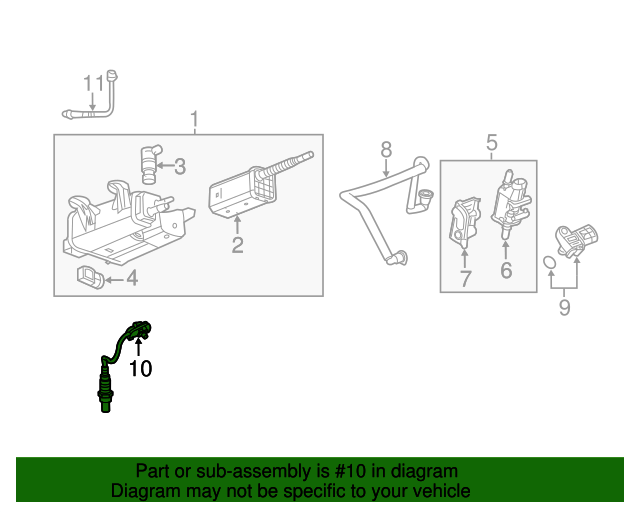 12665061 - Heated Oxygen Sensor 2015-2017 GM | Chevrolet Parts Direct