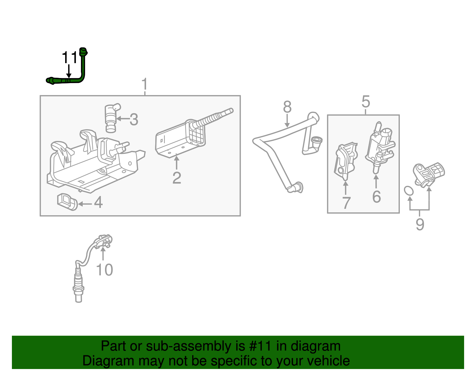 2011-2017 GM Heated Oxygen Sensor 12639692 GM | GMPartsDirect.com