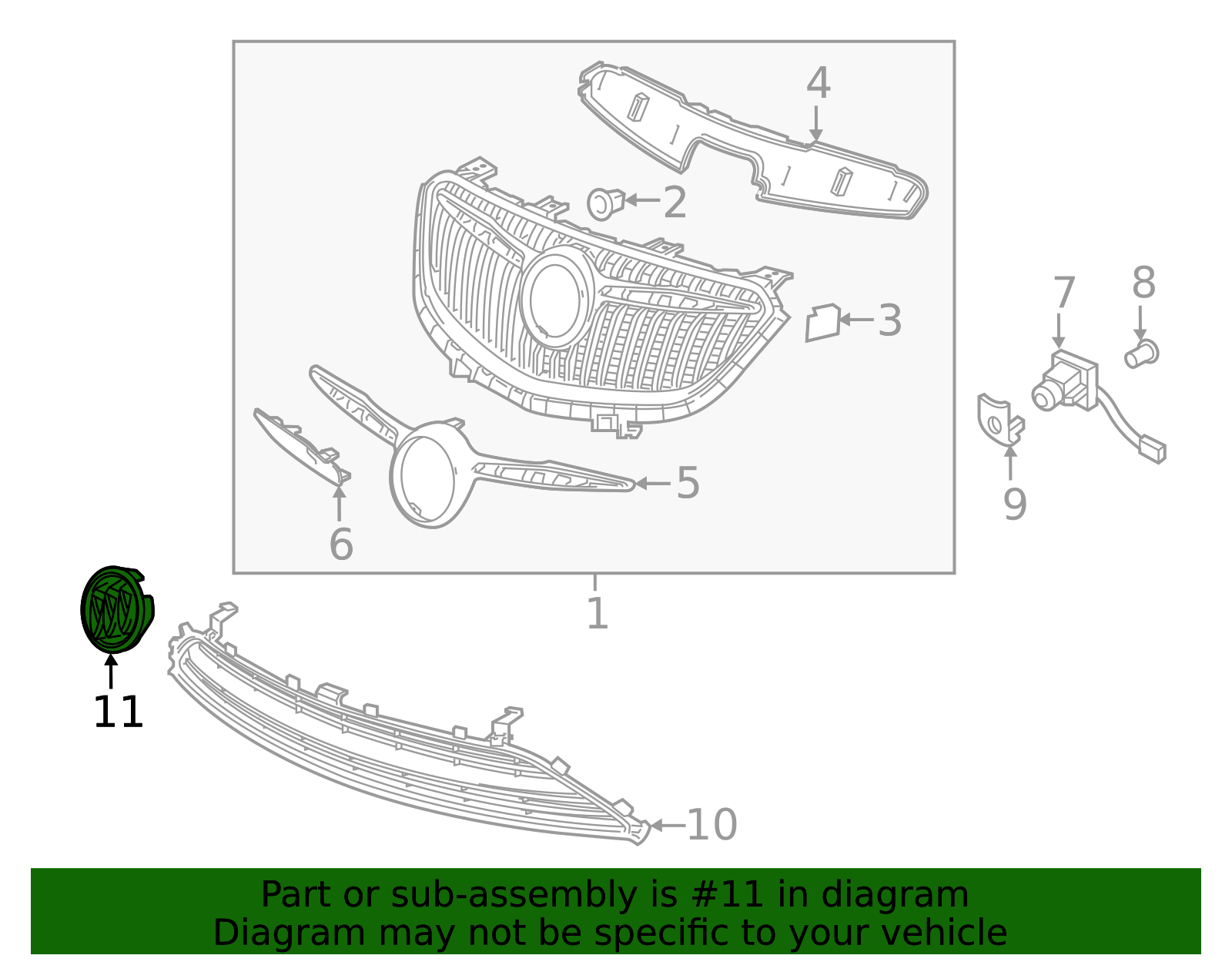 2019-2020 Buick Envision Front Grille Emblem 42505226 | Partners Chevy