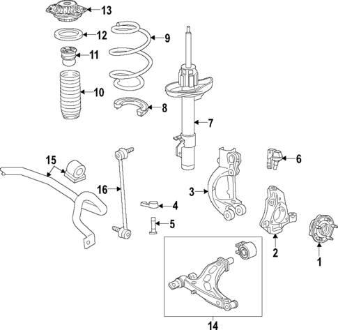 Front Suspension for 2017 Buick LaCrosse | GM Parts Center