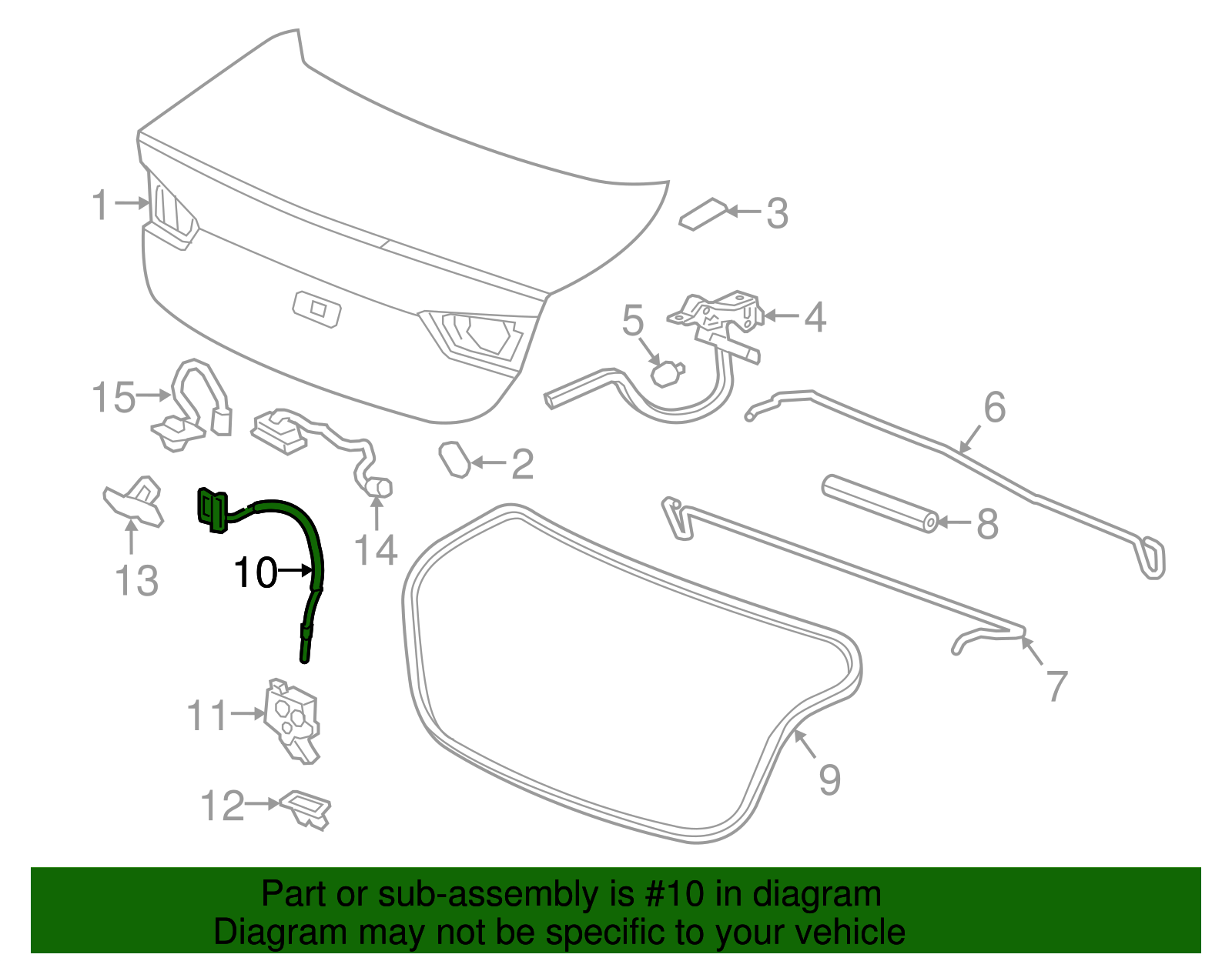 2014-2025 GM Auxiliary Rear Compartment Latch Release Handle 23232792 ...