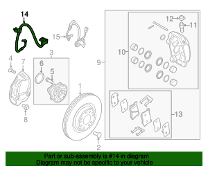 58731-B1600 - Brake Hose 2015-2017 Hyundai | AutoNation Parts