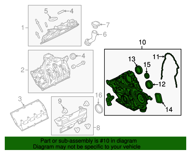 DC3Z-6019-B 2011-2016 Ford Front Cover | Fairway Ford Parts